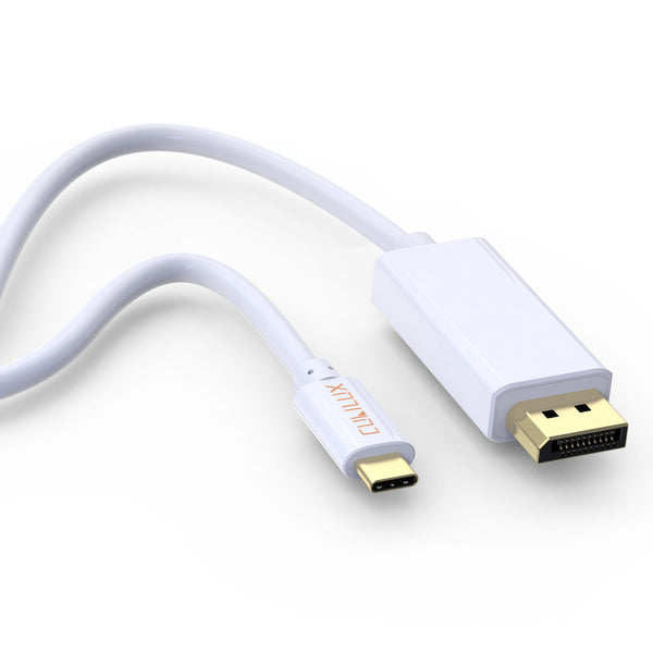 USB C to DisplayPort 1.4 Cord-White – Cubilux