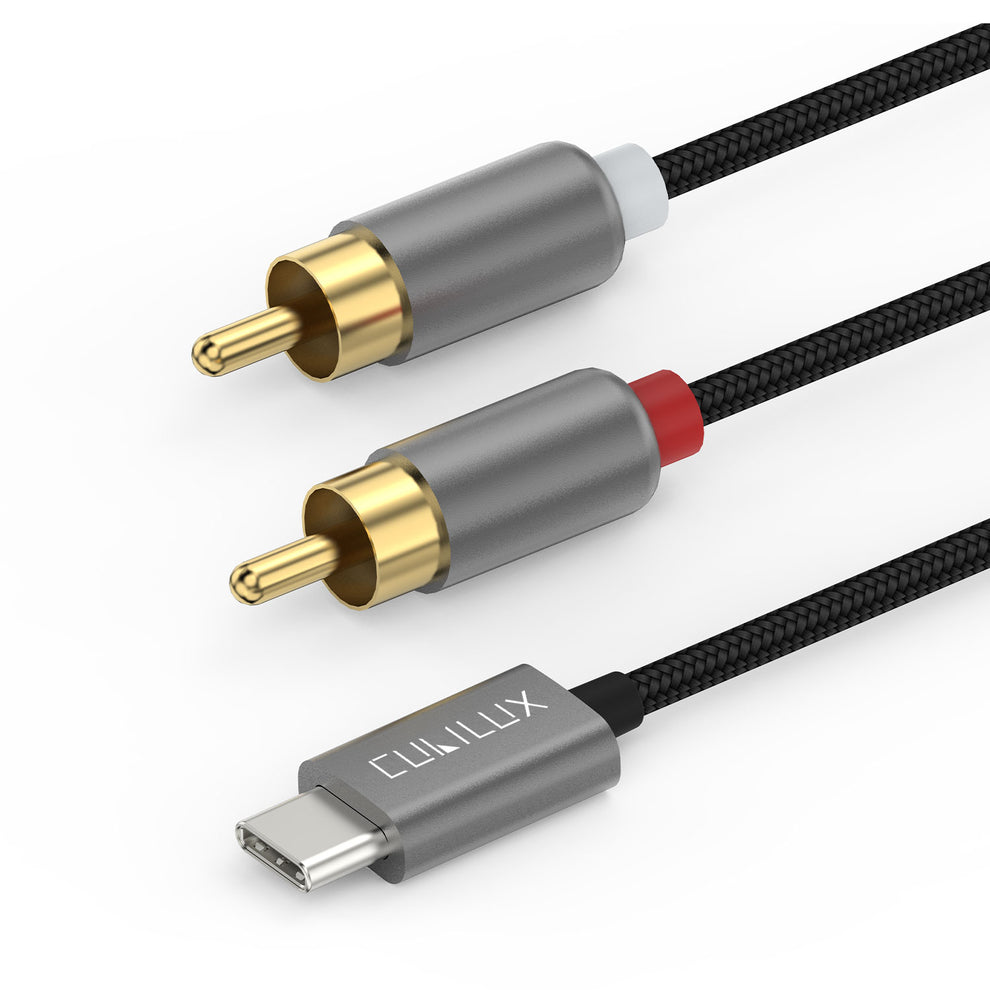 USB C RCA Cable,Gray-10 FT – Cubilux