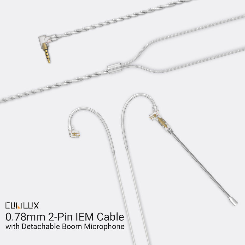 3.5mm 2-Pin 0.78mm IEM Cable with Microphone – Cubilux