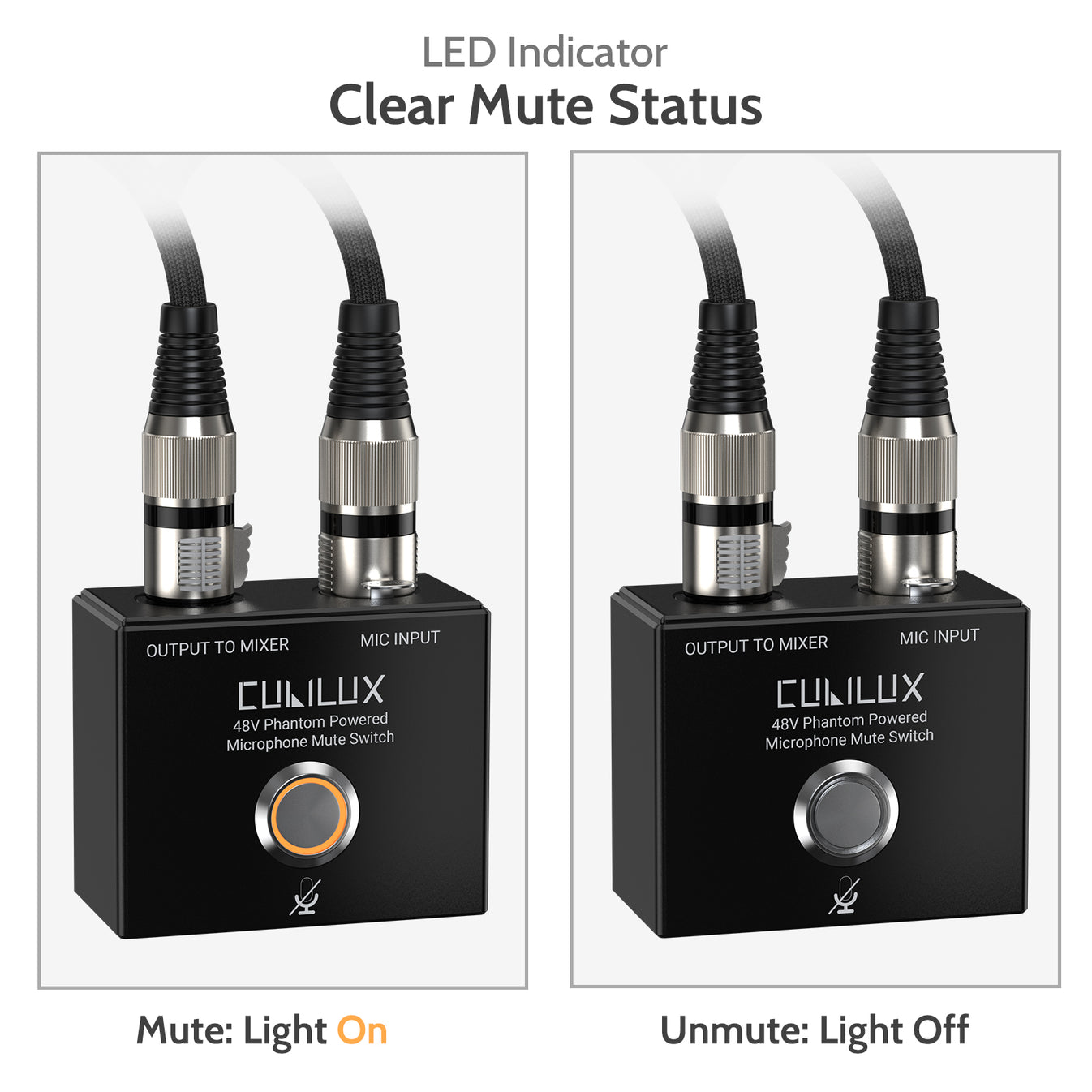 MMX-1 XLR Mute Switch for Microphone – Cubilux