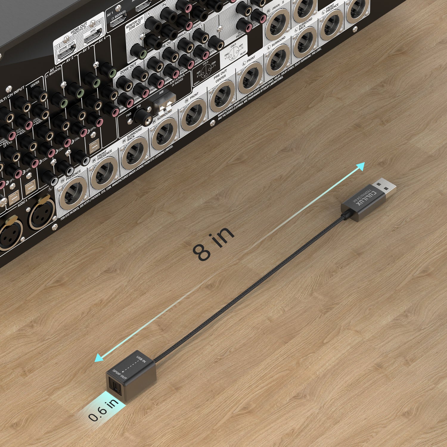 USB A to SPDIF Optical Audio Converter-Black – Cubilux