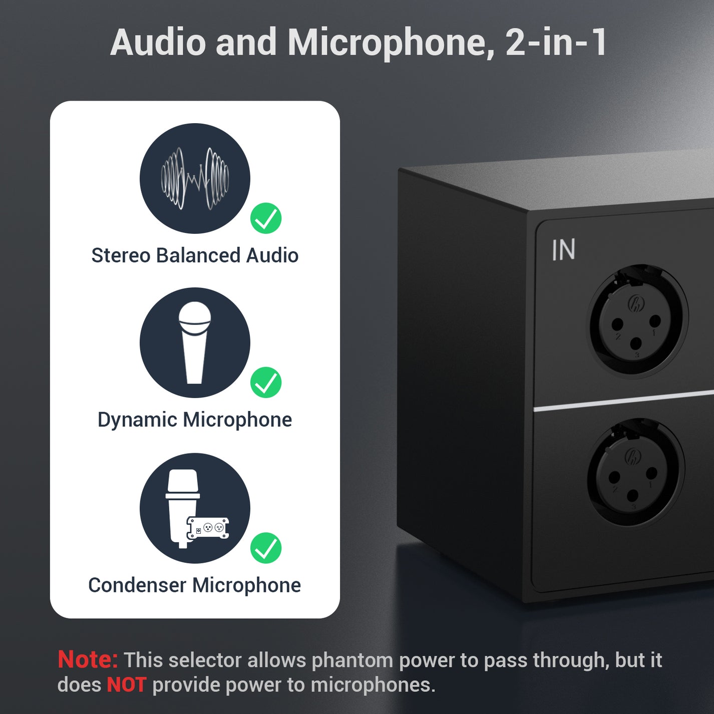 AS-X1 1-In-4-Out Stereo XLR Audio Selector – Cubilux