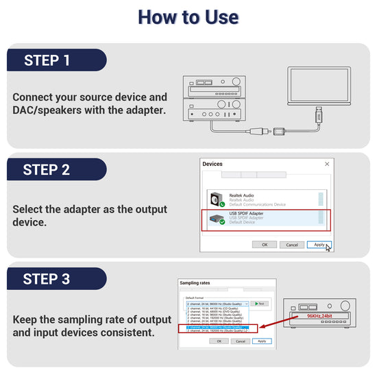 USB A to TOSLINK Optical Audio Adapter-Black – Cubilux