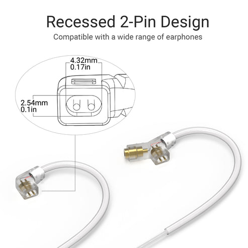 USB Type C 2-Pin 0.78mm IEM Cable with Microphone – Cubilux
