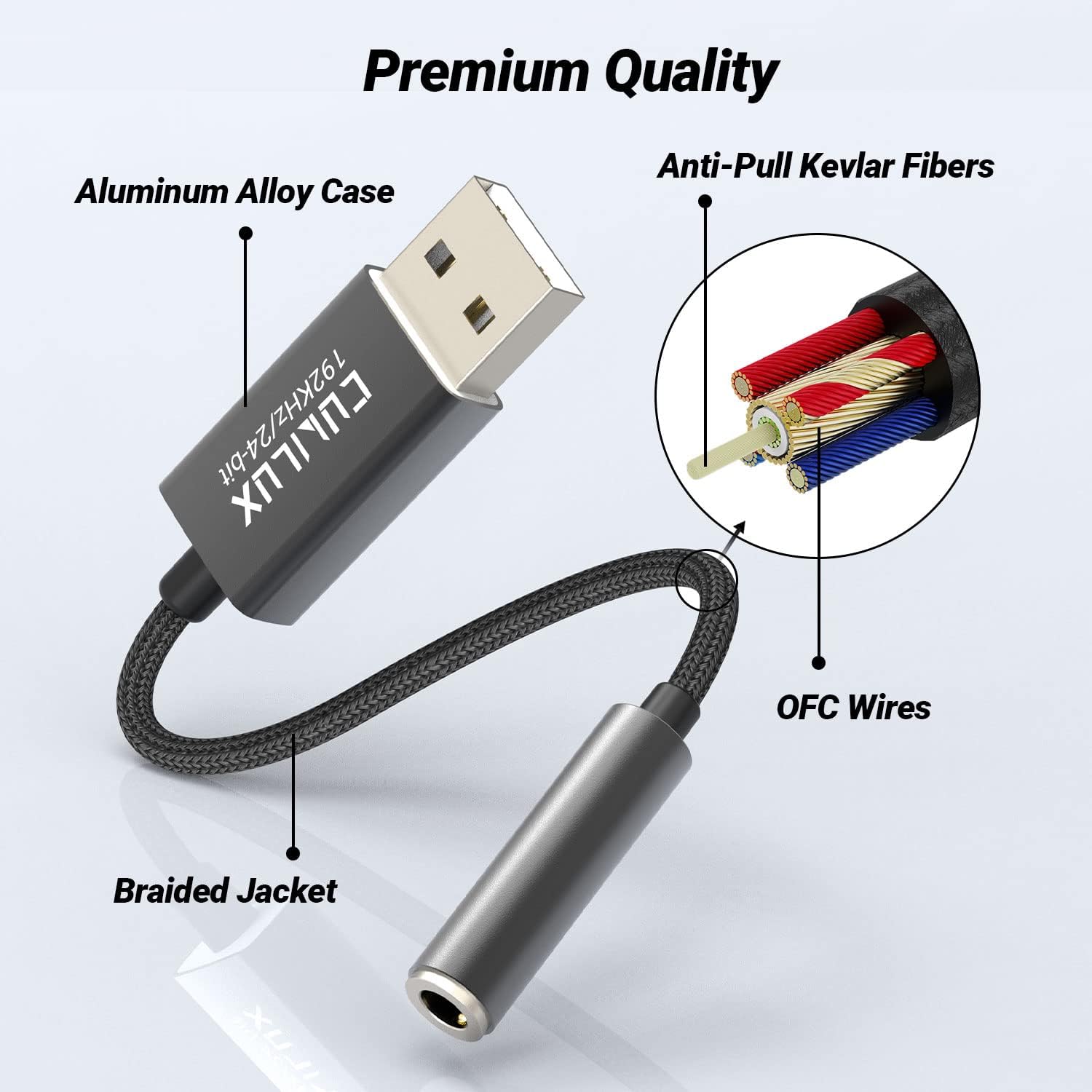 USB A to 3.5mm Jack Adapter – Cubilux