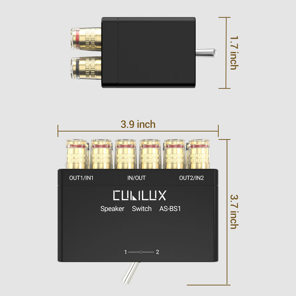 2-Channel Speaker Switcher Selector Box – Cubilux