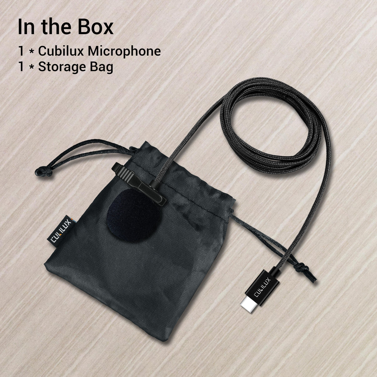USB C Unidirectional Lavalier Microphone,MLC-10 – Cubilux