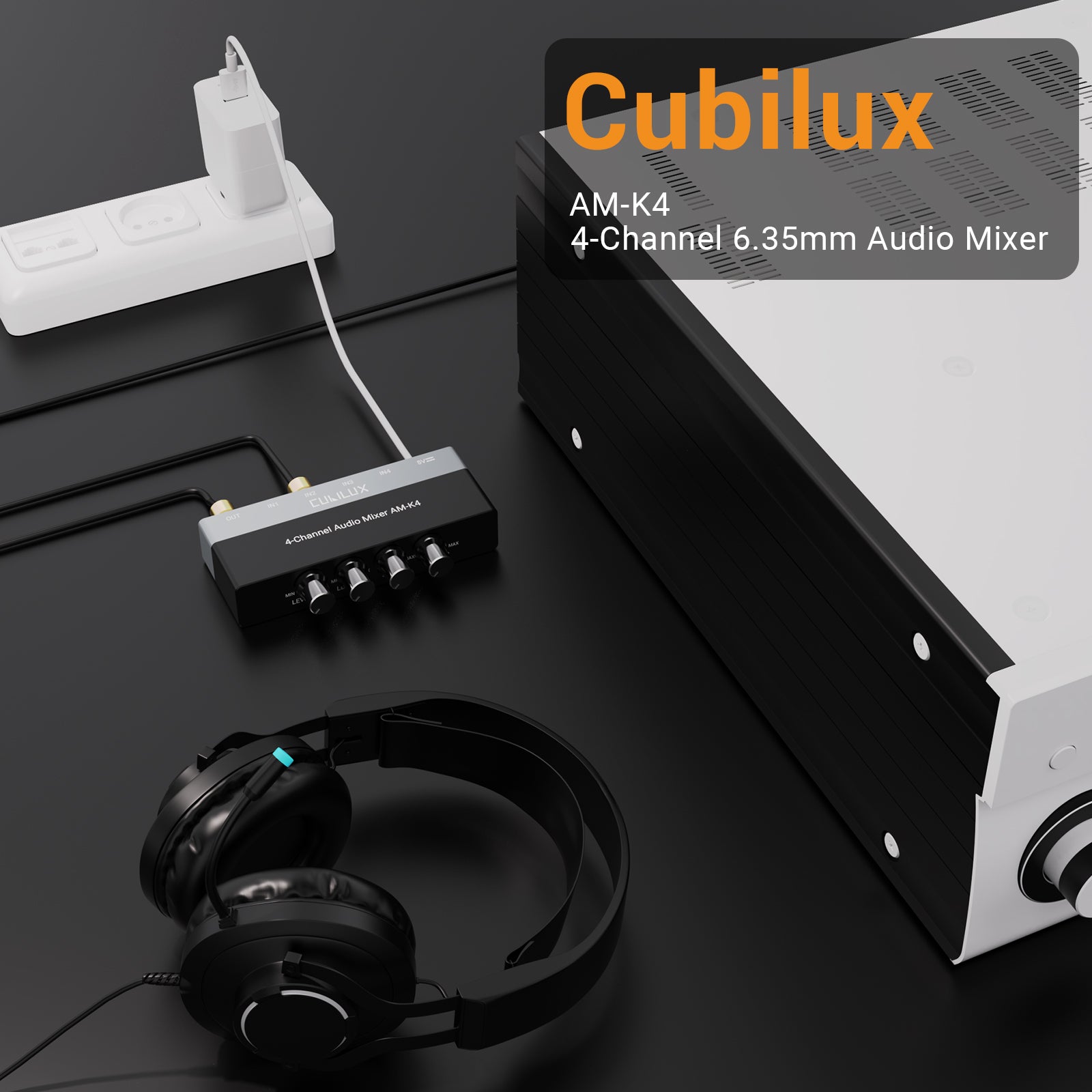 AM-K4 6.35mm Mini Audio Mixer – Cubilux